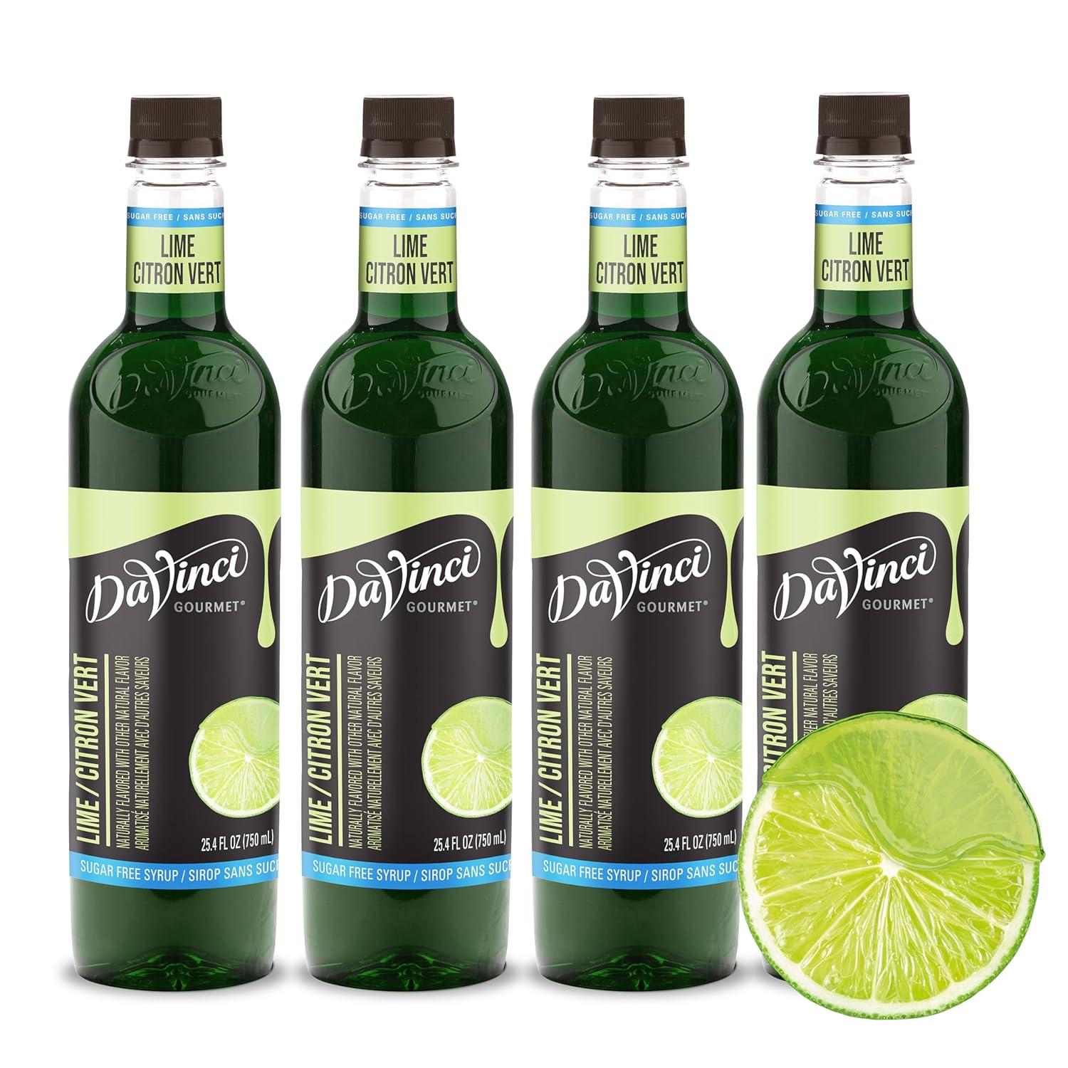 Davinci Sugar-Free Almond Syrup – 750Ml Plastic Bottle, Pack of 1(Lime ...